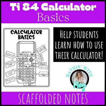 TI All Series Calculator Basics Notes Algebra By Mathin With Meg