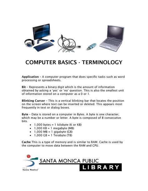 Computer Terminology HJKKK COMPUTER BASICS TERMINOLOGY