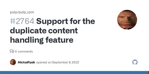 Support For The Duplicate Content Handling Feature · Issue 2764 · Pulp
