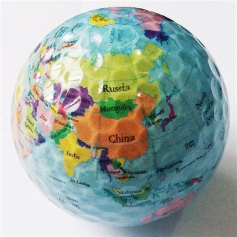 Golf Practice Balls Globe Map Grandado