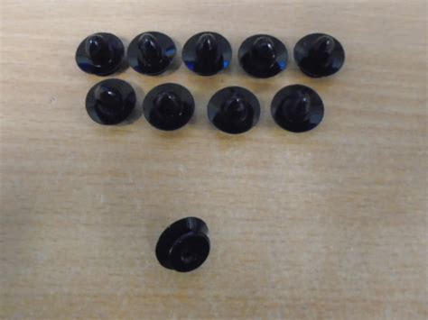 Trim Buttons Black Pack Of 10 Kelvedon Lotus Ltd Kelsport