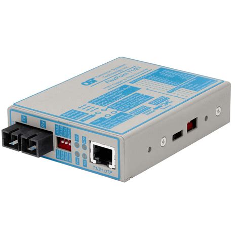 Unmanaged T1e1 Utp To Fiber Converter Flexpoint Omnitron Systems