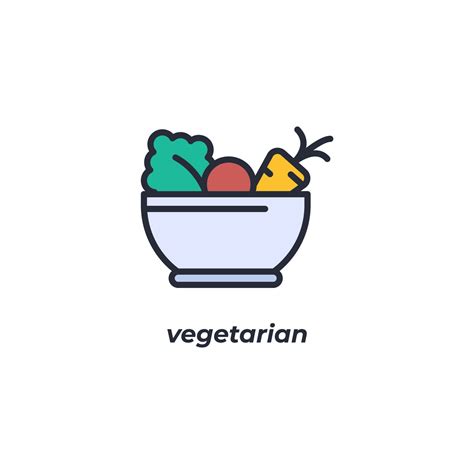 Vector Sign Vegetarian Symbol Is Isolated On A White Background Icon Color Editable 16257392