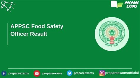 Appsc Food Safety Officer Result 2023 Cut Off Merit List