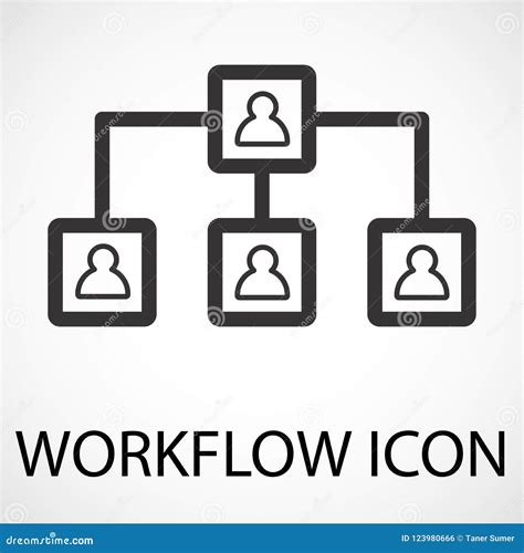 Workflow Line Icon Outline Vector Sign Linear Style Pictogram