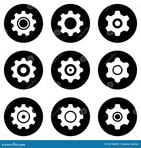 Set Of Simple Icons On A Theme Settings Vector Design Collection Flat Sign Symbolelement