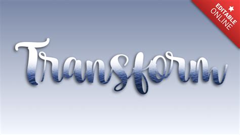Transform Text Effect Generator