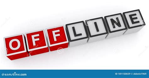 Offline Word Block Stock Illustration Illustration Of Block 181150659