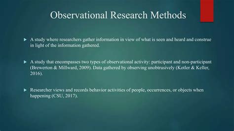 Observational Research Methods Ppt