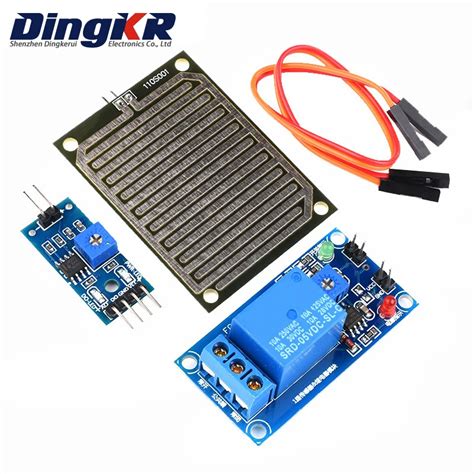 눈 빗방울 감지 센서 모듈 비 날씨 모듈 습도 Arduino 릴레이 제어 모듈 빗물 센서 모듈 Aliexpress