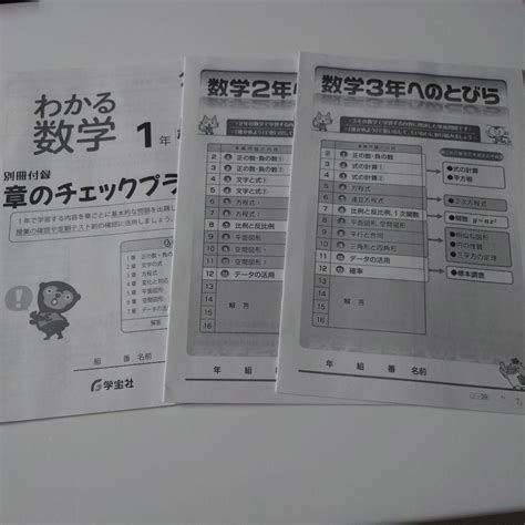 学宝社 中学生 一年生 二年生 三年生 数学テキスト わかる数学 メルカリ