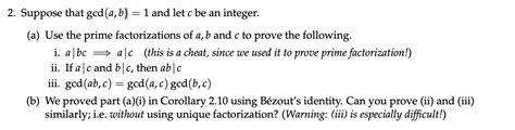 Solved Suppose That Gcd A B And Let C Be An Chegg