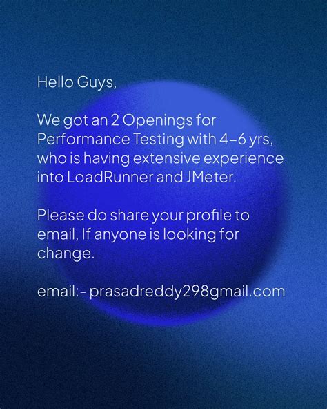Prasad Reddy On Linkedin Hiring Performancetesting Opentowork Performanceengineer