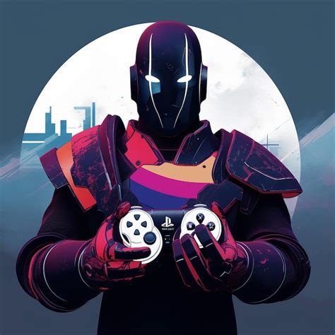 Premium Photo Arafed Image Of A Man In A Helmet Holding A Video Game