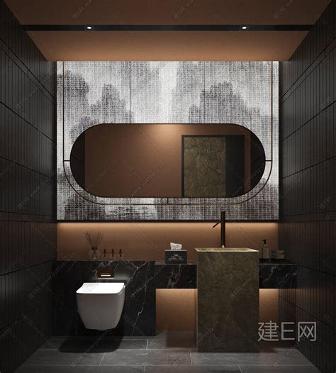 【新中式卫生间3d模型】建e网新中式卫生间3d模型下载 Id112678603 打造3d新中式卫生间模型免费下载平台