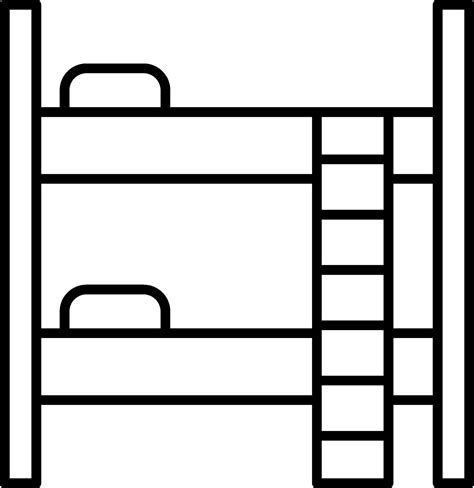 Bunk Bed Line Icon 36611599 Vector Art At Vecteezy