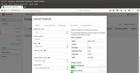 Instances Details OpenStack Dashboard LinuxTechi