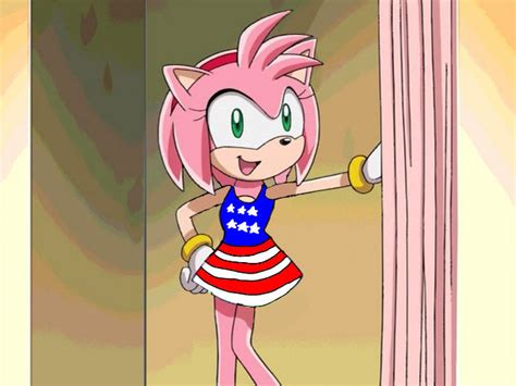 Amy Rose In Her 4th Of July Dress By Maxiethefox2005 On Deviantart