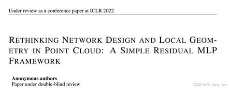 【论文阅读】【iclr 2022】 Pointmlp：rethinking Network Design And Local Geometry In Point Cloud：a Simple