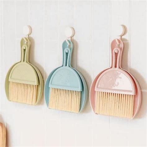 틈새 공간 청소 스마일 미니 빗자루 쓰레받기 세트 온채널