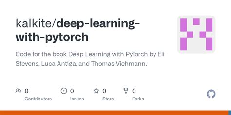 GitHub Kalkite Deep Learning With Pytorch Code For The Book Deep