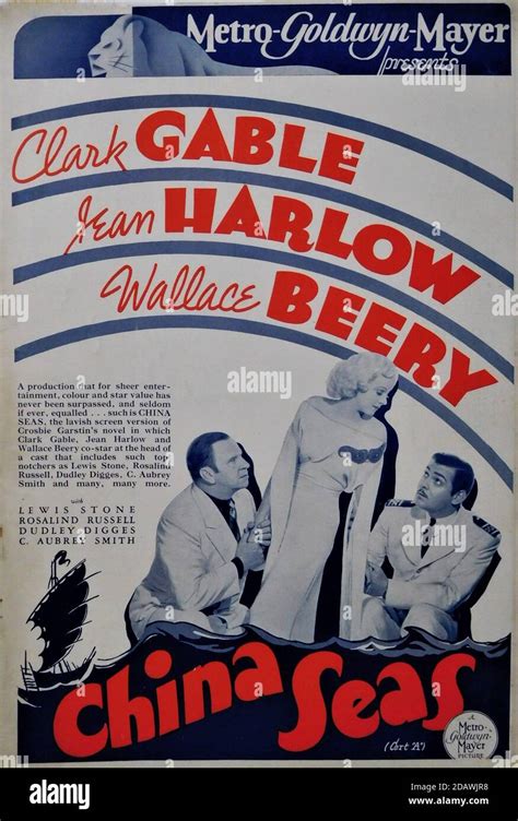 CLARK GABLE JEAN HARLOW And WALLACE BEERY In CHINA SEAS 1935 Director