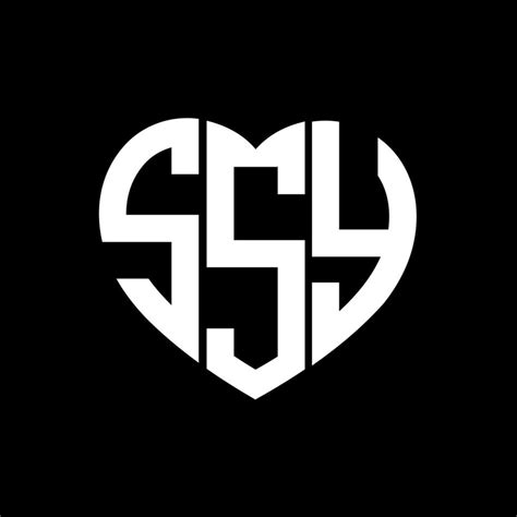 Ssy Creative Love Shape Monogram Letter Logo Ssy Unique Modern Flat