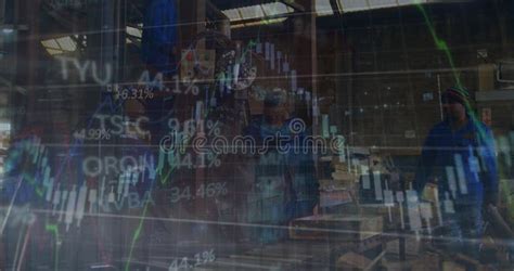 Image Of Financial Data Processing And Statistics Over Diverse Men