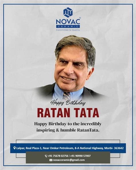 Happy Birthday Ratan Tata Ratan Tata Tata Happy Birth