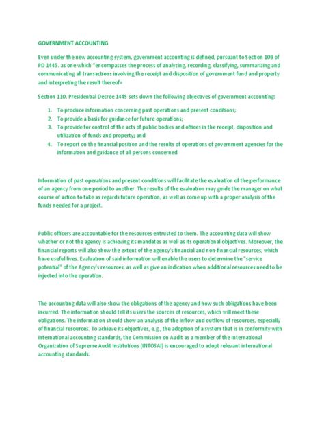 Summary Government Accounting Chapter 1 Pdf Financial Statement