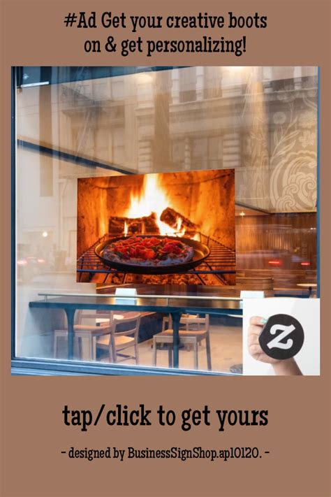 Pizza Wood Fired Pizza Brick Oven Pizza Shop Window Cling Zazzle