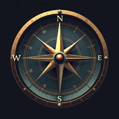 Free Navigational Brass Compass Image Compass Navigation Brass