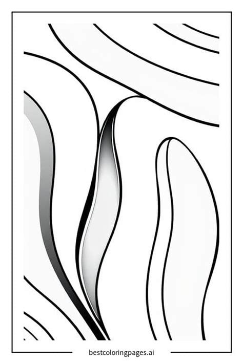 极简抽象线条 涂色页 免费可打印 Bestcoloringpages Ai