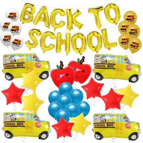 Buy Large Back To School Balloons Arch Set Pack Of 36 School Bus