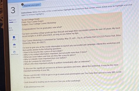 Solved Within The Body Of The Email Below Highlight The Chegg