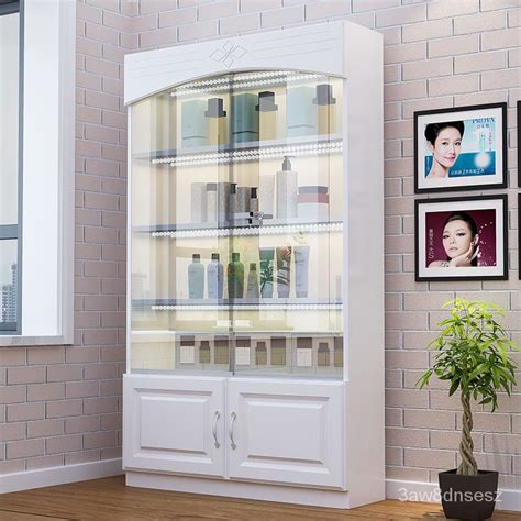 Display Cabinet Sliding Glass Door Nordic Beauty Products Display