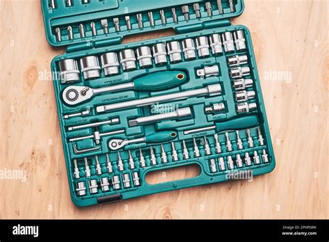 Ratchet With Many Attachments In Plastic Case Work Tools Universal