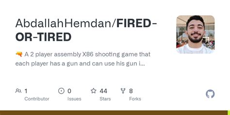GitHub AbdallahHemdan FIRED OR TIRED A 2 Player Assembly X86 Shooting Game That Each Player