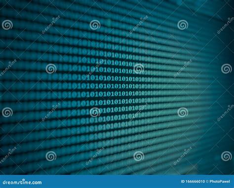 Blue Background With Binary Code Texture Cyber Crime And Cyber