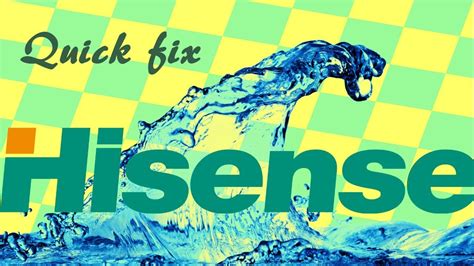 Quick Fix On Hisense LED TV No Picture Only Sound YouTube
