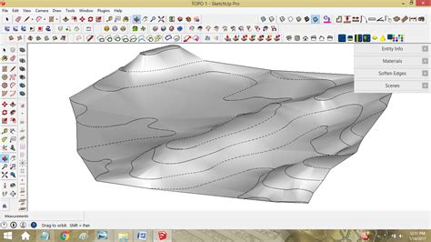 How To Draw Contour Lines And 3 D Topographic Model Using Sketch Up