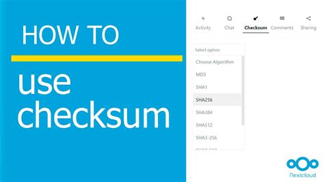 How To Use Checksum App In Nextcloud 25 Youtube