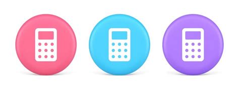 premium vector calculator button mathematical number counting web
