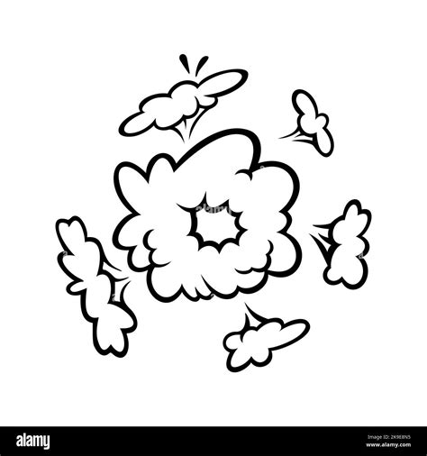 Nuages Effet Rampe Bande Dessinée Jeu De Bulles Dexplosion Et De