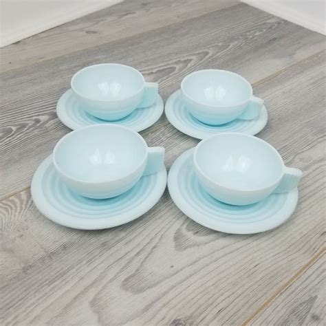 Blue Milk Glass Etsy