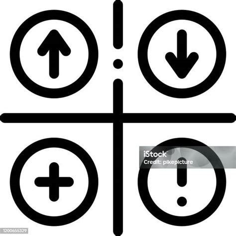 Illustration De Contour De Vecteur Dicône Danalyse De Swot Vecteurs