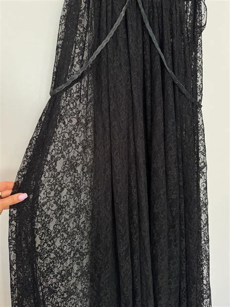 Magda Butrym Black Sheer Lace Plunge Gown M Hardly Ever Worn It