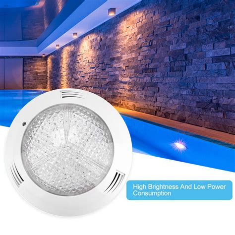 AC V W LED RGB Waterproof Pool Light Multicolor Underwater Lamp With KF EBay