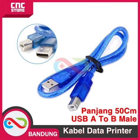 Jual Usb 2 0 Cable Kabel Data Printer Type A To B Male To Male 50cm For