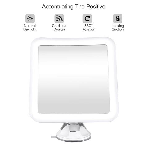 Lighted 10x Magnifying Cosmetic Makeup Mirror With Led Beauty Vanity